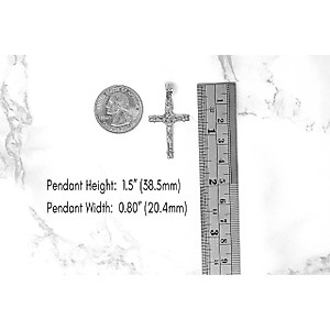 CaliRoseJewelry Sterling Silver INRI Crucifix Jesus on The Cross Pendant