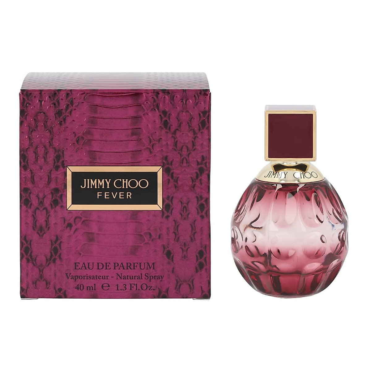 JIMMY CHOO Fever Eau de Parfum - Long Lasting Fragrance with notes of Black Plum Nectar, Heliotrope & Roasted Tonka Bean - Warm & Floral - 1.3 fl. oz.