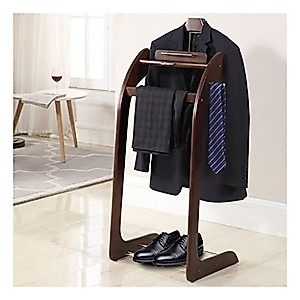 YAWEDA Clothes Valet with Shoe Rack Valet Stand with Clothes Hanger and Pants Rail Freestanding Suit Hanger for Hallway Dressing Room Etc (Size : 43.2 * 35.6 * 101.6cm)