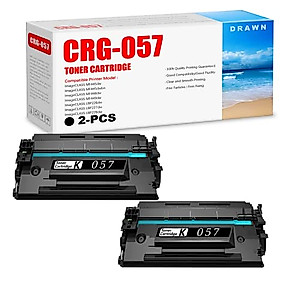 DRAWN Compatible 057 CRG-057 High Yield Toner Replacement for Canon ImageCLASS MF445dw MF449dw LBP226dw LBP227dw Printer, 057 Black 2-Pack