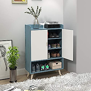 GDLMA Storage Cabinet, Blue Sideboard,Multi-Function Shoes Case for Hallway,Dining Room,Kitchen or Bedroom