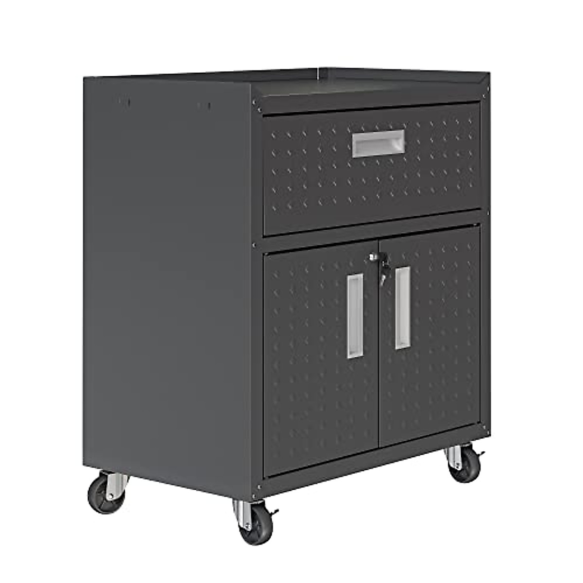 Manhattan Comfort Fortress Storage Units, Charcoal Gray