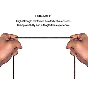 Audio Cable Replacement with in-Line Mic and Remote Volume Control - Compatible with Sennheiser HD525 HD545 HD565 HD580 HD600 HD650 Headphone and iPhone iPod ipad Apple Devices
