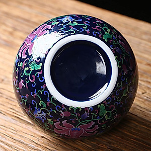 G’z Ceramics Tea Caddies Sugar Bowl Cereal Containers Storage Jars with Airtight Bamboo Lid for Food Storage Candy Cookie Buffet Coffee Oatmeal Tea Sugar Container