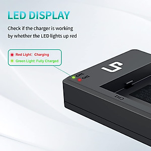 LP NP-F550 Battery Charger Pack, 2-Pack 2900mAh Battery & Dual Slot Charger, Compatible with Sony NP F970, F960, F770, F750, F570, F550, F530, F330, CCD-SC55, TR910, TR917, CN160, CN-216 LED & More