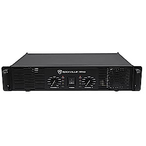 Rockville 3000 Watt Peak / 800w RMS 2 Channel Power Amplifier Pro/DJ Amp (RPA9), 18.97 x 13.97 x 3.54 inches