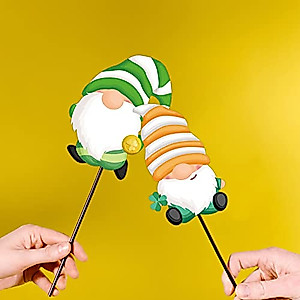 St. Patrick's Day Cutouts Gnome Cut-Outs 45 Pcs Classroom Bulletin Board Decoration Home Party Supplies