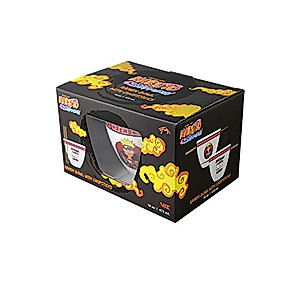 JUST FUNKY Naruto Shippuden Ramen Bowl with Chopsticks | 16 oz Ceramic Soup Mug | Featuring Naruto Uzumaki Eating Ichiraku ramen | Anime Bowl | Home Deco | Naruto Bowl | Officially Licensed