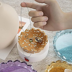 Cosmetic Makeup Palette Spatula Tool Resin Casting Mold Eye Shadow Makeup Section Round Palette Tray Mould Craft Tool