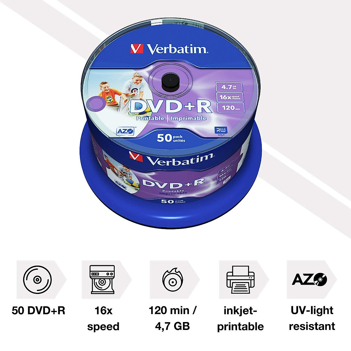 Verbatim DVD+R 4.7GB 16x SP 50 PR- 43512