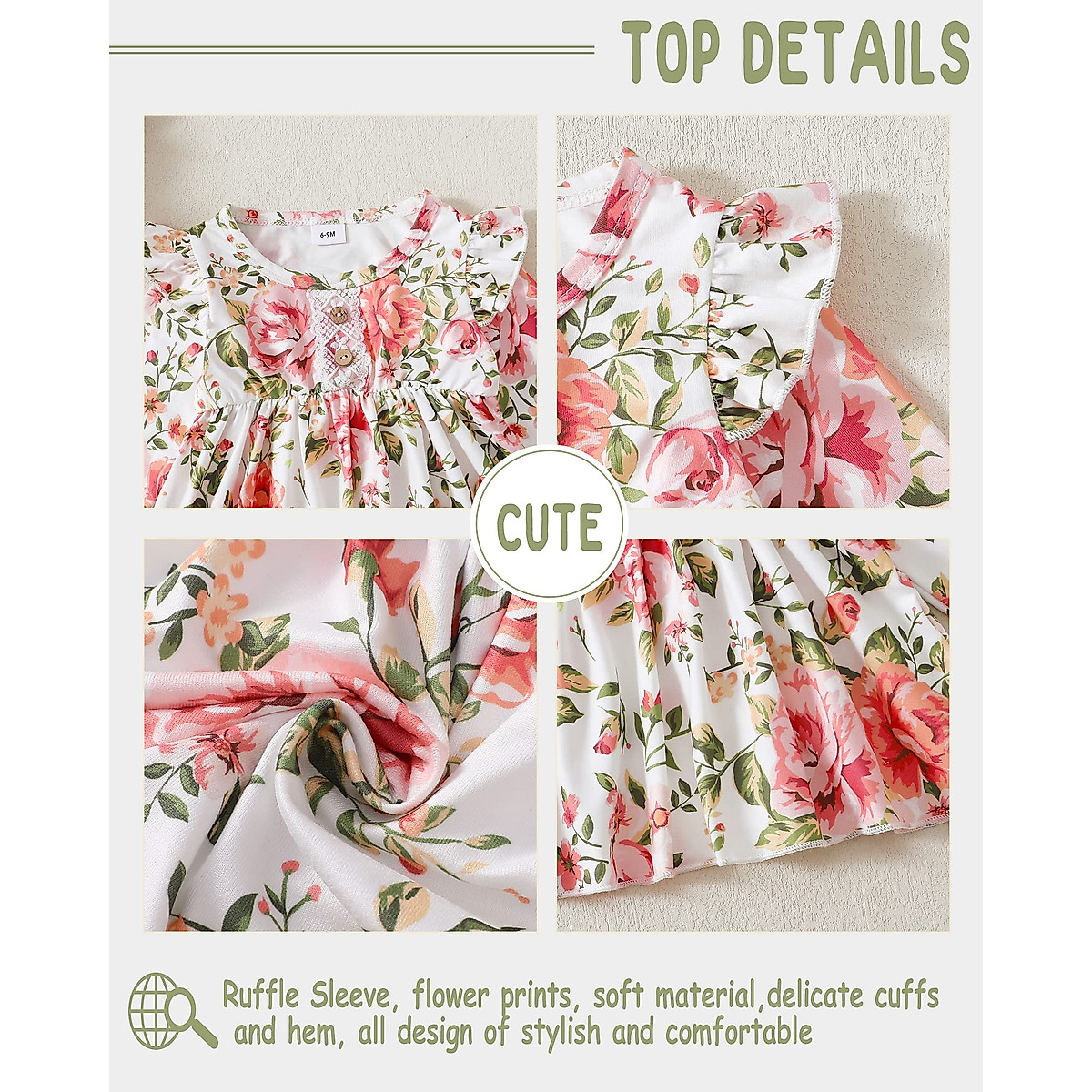 18 Months Girl Clothes Toddler Baby Girl Outfits Floral Shirt Top Pink Pants Fall Winter Little Girl Clothes 2T Outfit for Girl 18-24 Months