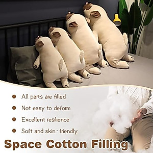 Seyomi Pug Stuffed Animal, 23.6 Inches Soft French Bulldog Plush Pillow Pet,Cute Dog Hugging Toys Gifts