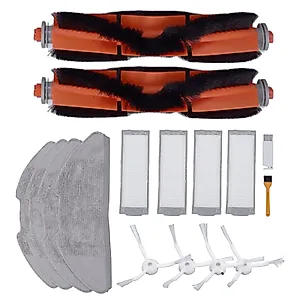 Topyond Replacement Filter Mop Brush Kit Compatiable for Xiaomi Mi Robot Vacuum Mop 2 Lite 2 Pro MJSTL MJST1S Sweeper Captures Fine