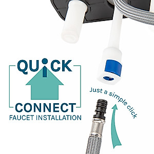 JS Jackson Supplies Dual Handle Pull Out Faucet, Chrome Finish, 4 Inch Center Set, Universal Utility Sink or Laundry Tub ABS Plastic Faucet with Spray Setting