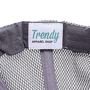 Trendy Apparel Shop Infant Size Structured Adjustable Trucker Mesh Baseball Cap - Light Grey