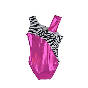Obersee - O3GL033CXS - Girl's Girls Gymnastics Leotard - Pink Zebra | Child (3-4 Years)
