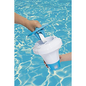 Flowclear Floating Pool Chemical Dispenser with ChemGuard Glove