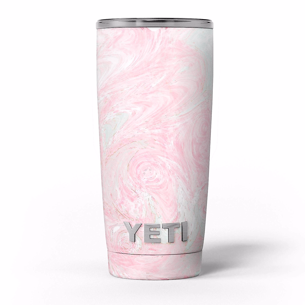 Design Skinz Pink and Teal Slate Marble Surface - Skin Decal Vinyl Wrap Kit Compatible with The Yeti Rambler Cooler Tumbler Cups