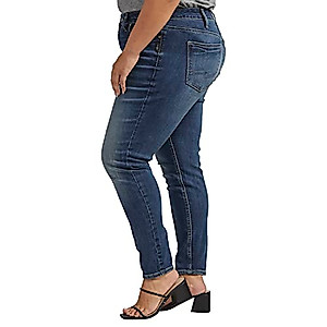 Silver Jeans Co. Women's Plus Size Suki Mid Rise Skinny Jeans, Med Wash COO312, 20W x 27L