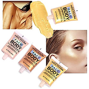 GL-Turelifes Face Glow Liquid Illuminator, Body Natural Glow Enhancer Luminizer Bronzer Smooth Shine Shimmer Liquid Foundation Liquid Highlighter Makeup (01)