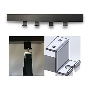 EKKLEKTIC 16 inch Tonal Accessory Floating Shelf Black - with 4 Brackets/Mounts/Clips pre-Installed