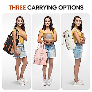 SOVICO Large 17 Inch Laptop Backpack for Women, Teacher Backpack with USB Port, Convertible Travel Backpack, Nurse/College/Work Backpack for Travel and Work-Green