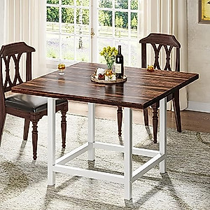 Tribesigns 6.5 Ft Conference Room Table, Rustic Rectangle 78.74L X 39.2W X 29.52H Inches Wood Seminar Table for Office, Conference Room,2 Tables (Chair not Included) (Rustic&black) (2, Dark Oak&White)