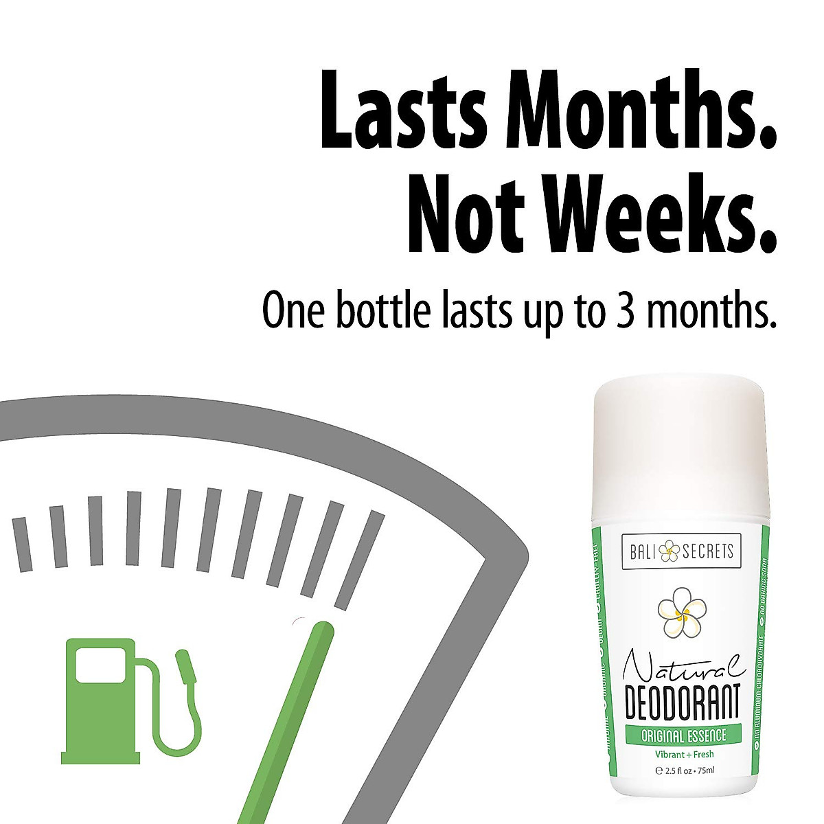 BALI SECRETS All Natural Deodorant for Women & Men. Organic & Vegan. Pure Ingredients. All Day Protection. 2.5 fl oz [Scent: Original Essence]