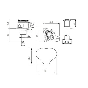 Guyker Guitar Locking Tuners (3L + 3R) - 1:21 Lock String Tuning Key Pegs Machine Head Set Replacement for ST TL SG LP Style Electric, Folk or Acoustic Guitars - Chrome
