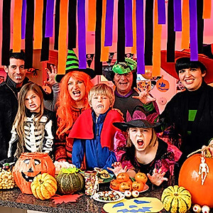 984 Feet Totally Crepe Paper Streamers Halloween Party Crepe Paper Roll Orange Purple Black Streamers for Halloween Decorations Party Supplies, 12 Rolls