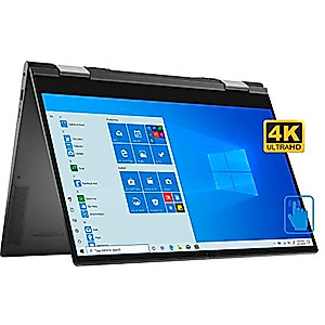 Dell Inspiron 7506-BLK Home and Business Laptop-2-in-1 (Intel i7-1165G7 4-Core, 16GB RAM, 1TB SSD, Intel Iris Xe MAX, 15.6" Touch 4K UHD (3840x2160), Active Pen, Fingerprint, WiFi, Win 10 Home)