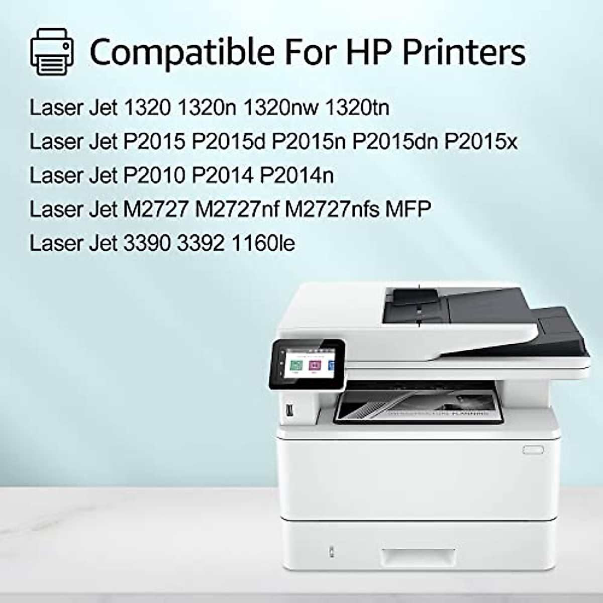 greencycle Compatible Toner Cartridge Replacement for HP 49A Q5949A 53A Q7553A Work with 1320 1320n 3390 1160 3392 P2015 P2015dn M2727nf Laser Printer (Black, 2-Pack)