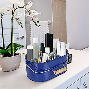 Alpha Living Home Utensil Caddy, Silverware Caddy Party, Silverware Caddy, Picnic Caddy, Flatware Caddy, Paper Plate Caddy, Galvanized Utensil Caddy, Metal Caddy, Outdoor Utensil Caddy - Slaty Grey