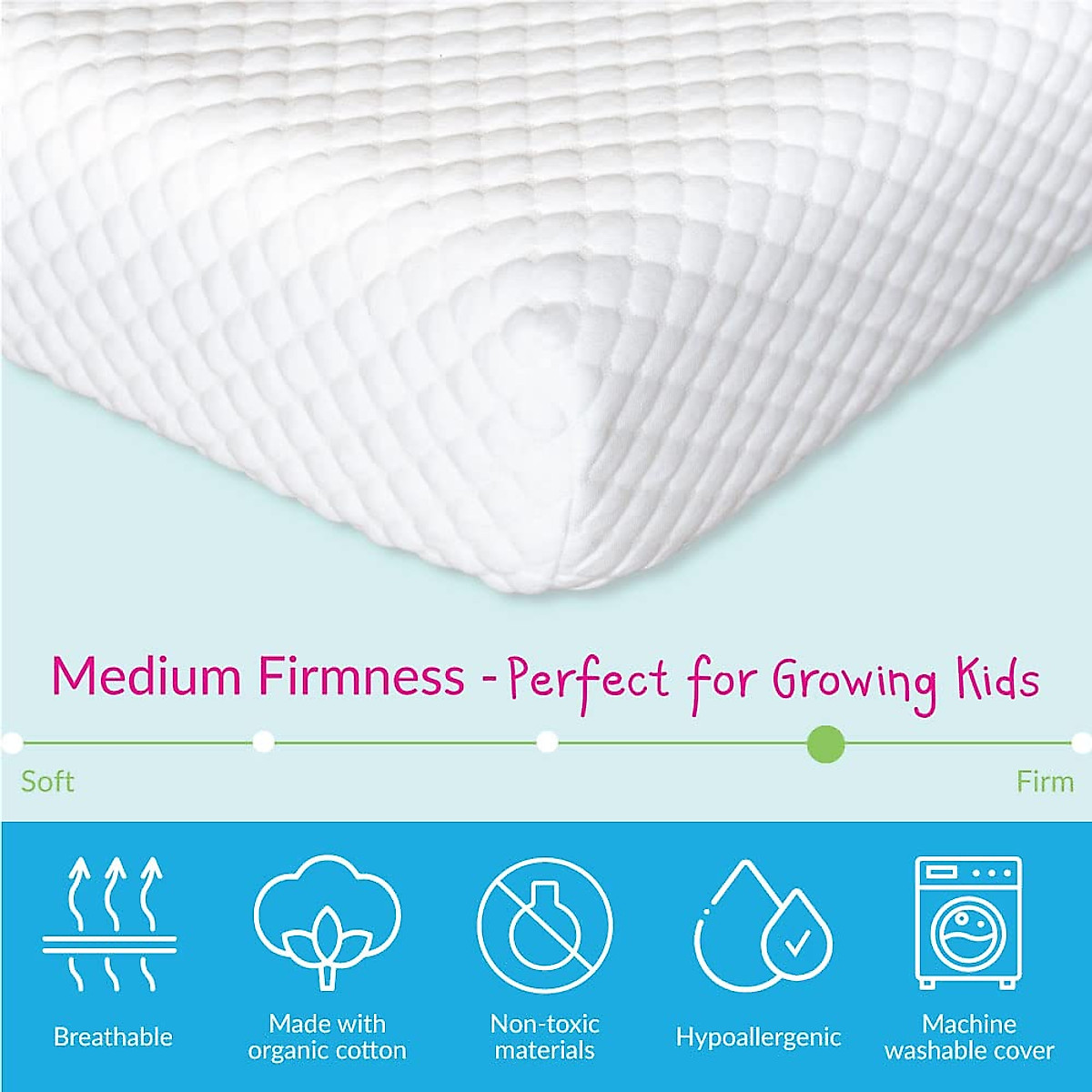 Max & Lily Two Pack 5 Inch Twin Memory Foam Mattress with Breathable, Washable Cotton Cover