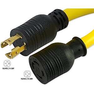 Conntek 20603 Nema Generator Cord, Yellow