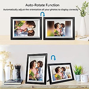 FRAMEO 10.1 Inch Smart WiFi Digital Photo Frame 1280x800 IPS LCD Touch Screen, Auto-Rotate Portrait and Landscape, Built in 16GB Memory, Share Moments Instantly via Frameo App from Anywhere