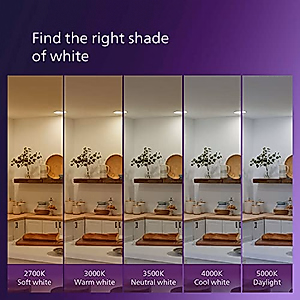 PHILIPS LED Frosted Dimmable Warm Glow Effect A19, Ultra Definition, Flicker-Free, EyeComort Technology, 800 Lumen, 2200K-2700K, 8W=60W, E26 Base, Title 20 Certified, (576116) 4-Pack