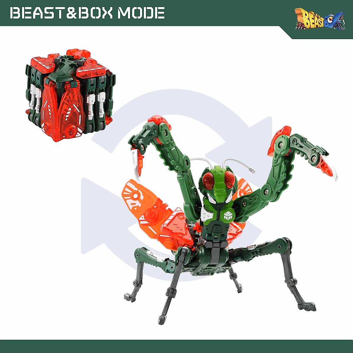 52TOYS Beastbox BB-28 Reaper Deformation Toys Action Figures, Mantis Converting Toys Deformable Original Collectible Gift for Kids Adults