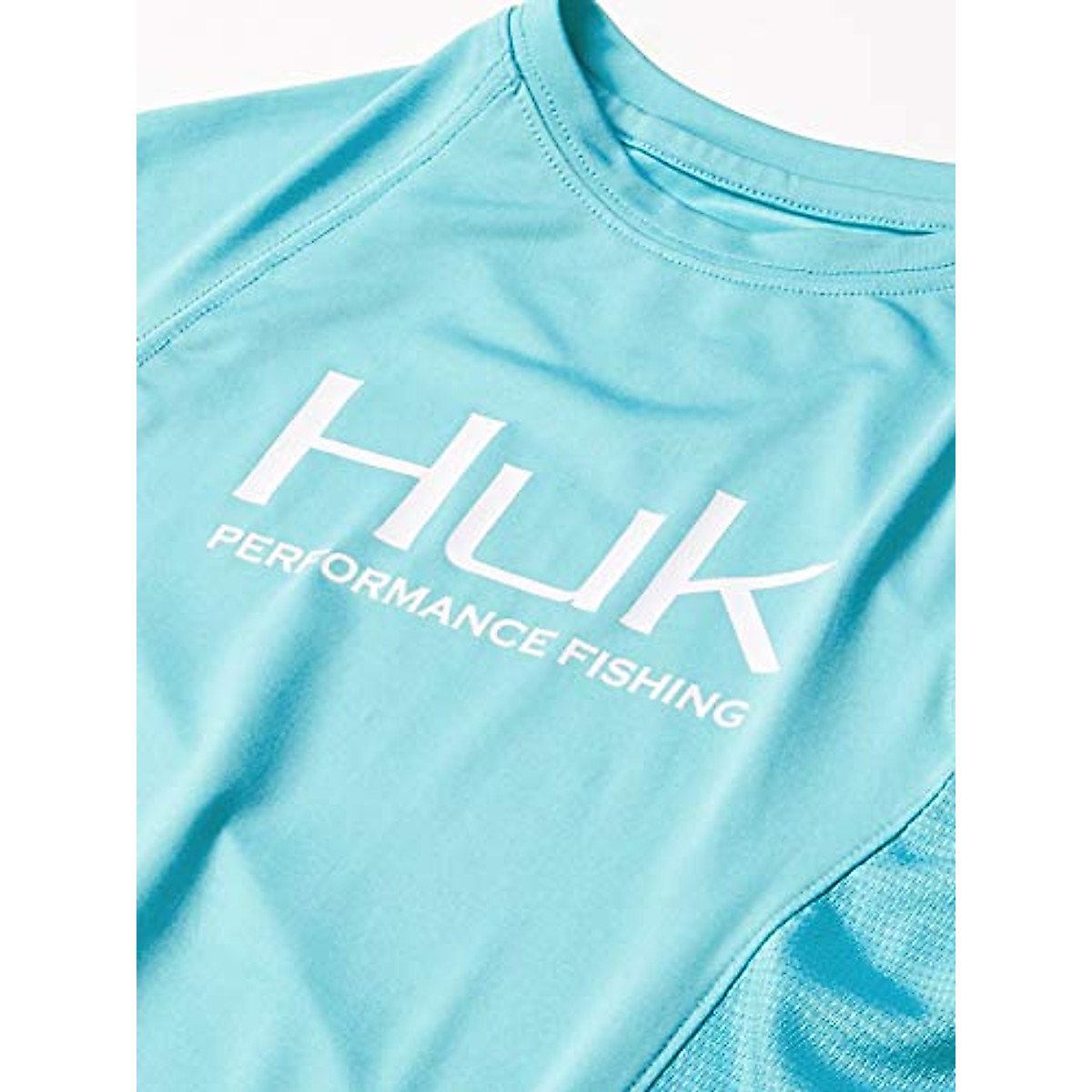 HUK Kids' Pursuit Long Sleeve Sun Protecting Fishing Shirt, Blue Radiance, Small