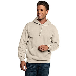 Fruit of the Loom Eversoft Fleece Hoodies, Moisture Wicking & Breathable, Hooded Sweatshirt, Khaki Heather Pullover, Medium
