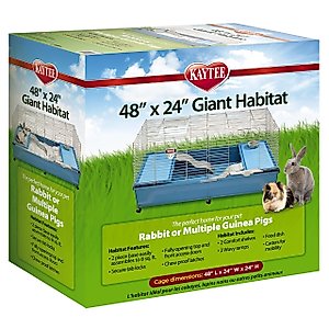 Kaytee My First Home Giant Habitat With Casters for Pet Rabbits or Multiple Guinea Pigs