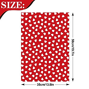 Whaline 90 Sheets Valentine's Day Tissue Paper Plaid Heart Love Prints Gift Wrapping Paper Red Black Decorative Art Paper for Wedding Anniversary Birthday DIY Crafts Gifts Decor Supplies, 6 Design