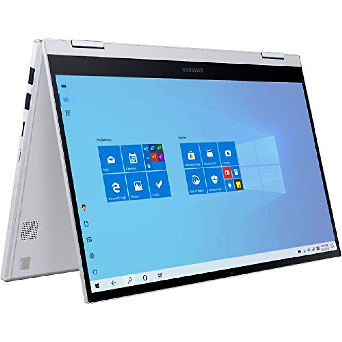 Laptop Samsung - Galaxy Book Flex Alpha 2-in-1 13.3" QLED Touch-Screen Intel Core i5 - 8GB Memory - 256GB SSD - Royal Silver - NP730QCJ-K01US