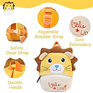 Toddler Backpack for Boys, ChaseChic Cute Cartoon Mini Plush Lightweight Soft Baby Backpack, Daycare backpack, Lion