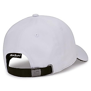 Karl Lagerfeld Paris Men's Tape Brim Karl Character Head Logo Cap, White-logotape