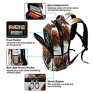 AUUXVA MoonTour Cute Squirrel Mushroom Backpack School Bookbag Laptop Purse Casual Daypack for Teen Girls Women Boys Men College Travel