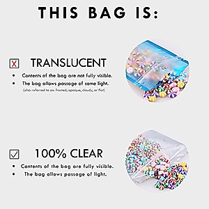 QQ Studio Clear/Colored Poly Zip Lock Bags w/Tear Notch 6.5x9cm (2.5x3.5") (Black)