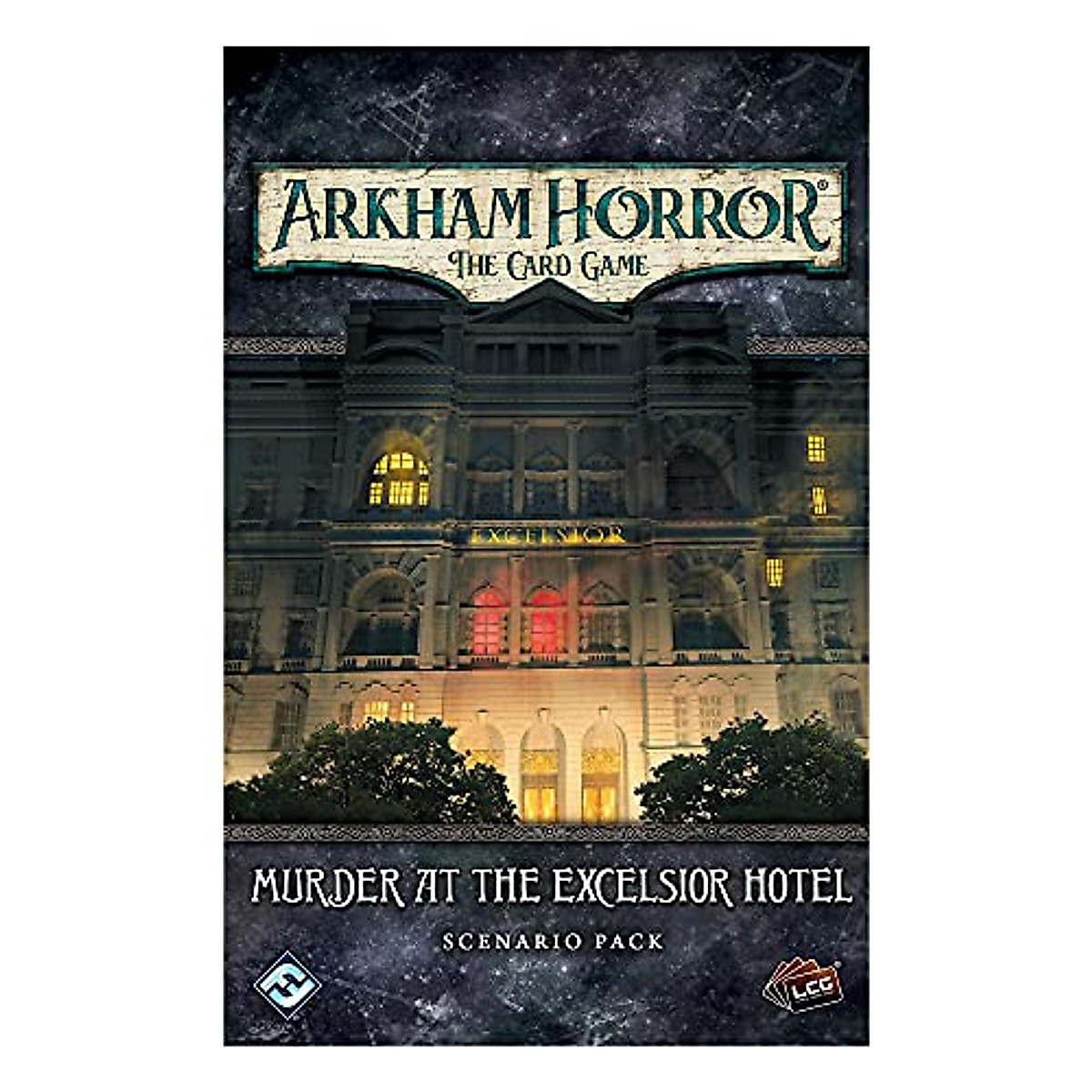 Arkham Horror The Card Game Murder at the Excelsior Hotel SCENARIO PACK | Horror Game | Cooperative Mystery Card Game | Ages 14+ | 1-4 Players | Avg. Playtime 1-2 Hours | Made by Fantasy Flight Games