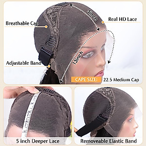 Flady 12 inch Straight Bob Wig Human Hair 13x4 HD Frontal Lace Wig Short Bob Wigs for Women Glueless Bob Lace Front Wigs Human Hair Pre Plucked 150% Density Natural Black Color