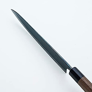 "HONMAMON" New Chef's Knife (Gyuto)210mm, Aogami Steel Kurouchi Double Bevel Japan, Walnut Handle